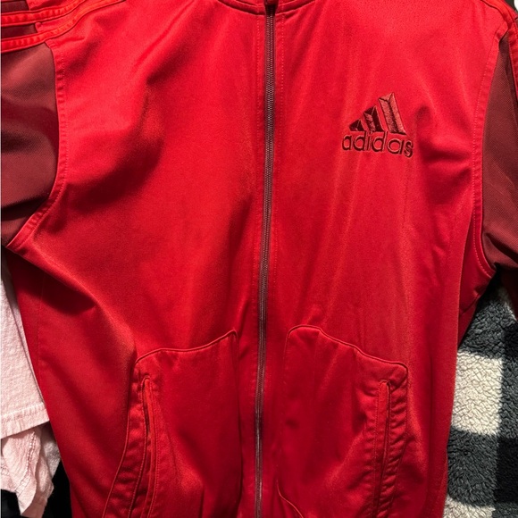 adidas | Sweaters | Adidas Bold Red Track Jacket | Poshmark